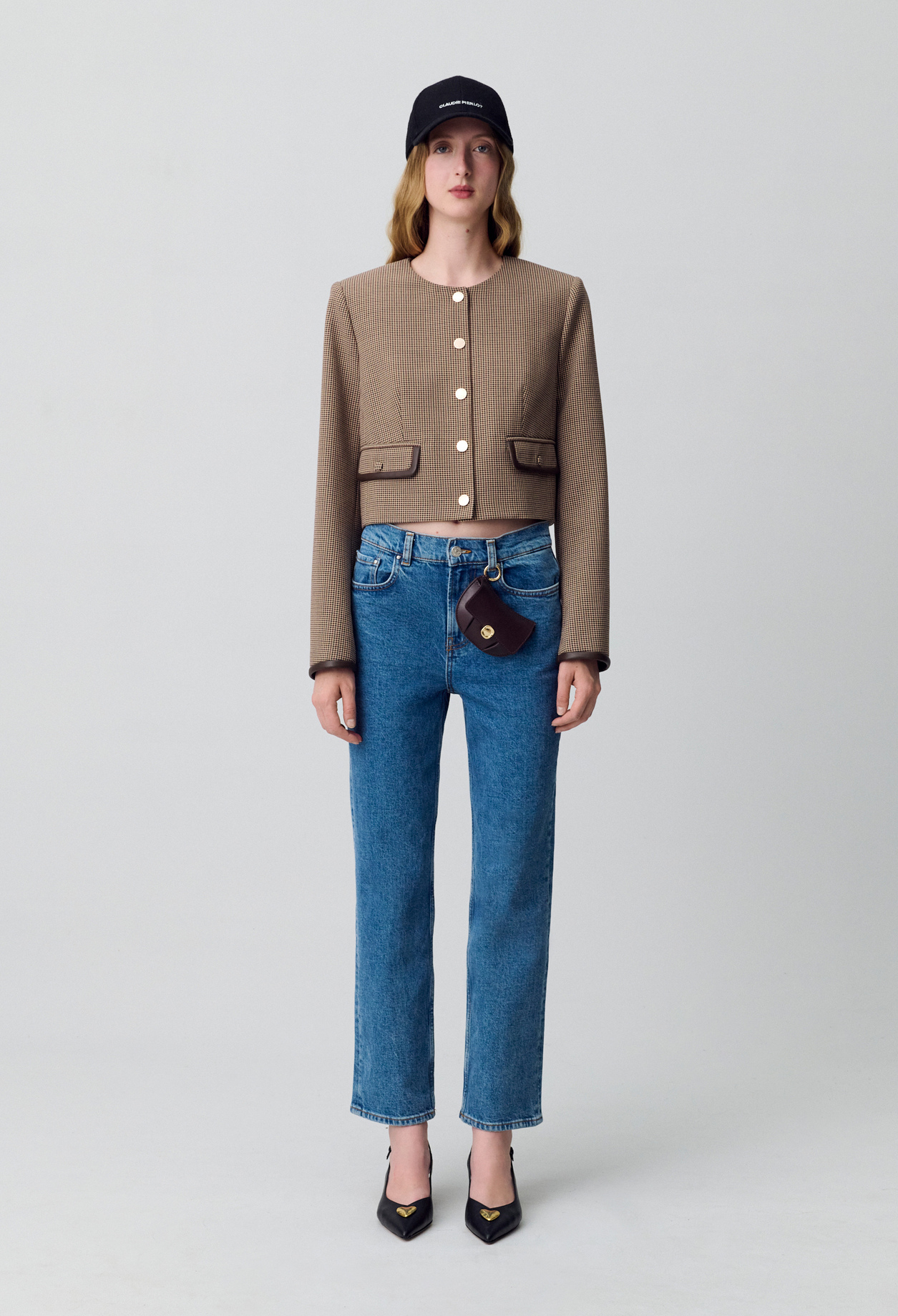 Toto Slim 7/8 jeans faded blue for women | Claudie Pierlot